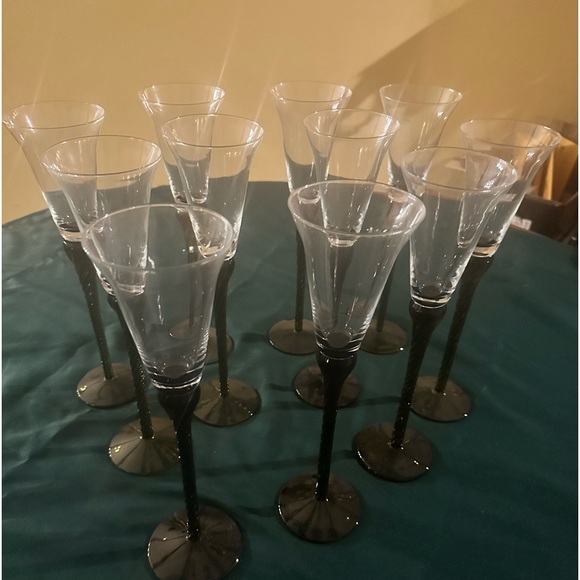 Dining | 13 Inch Green Spiral Stem Glassware | Poshmark